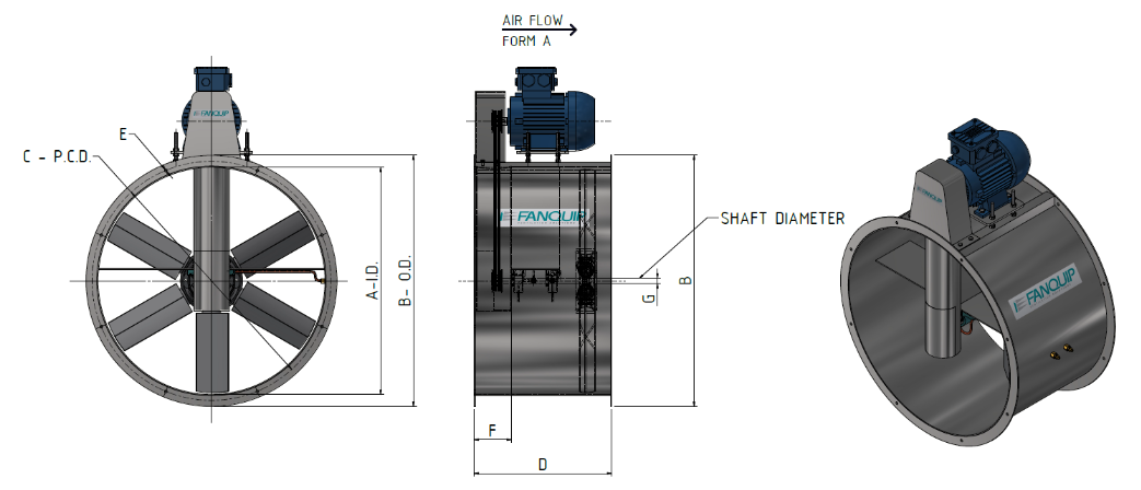 Belt Drive Axial Fan | Belt Drive Fan | Fanquip Australia