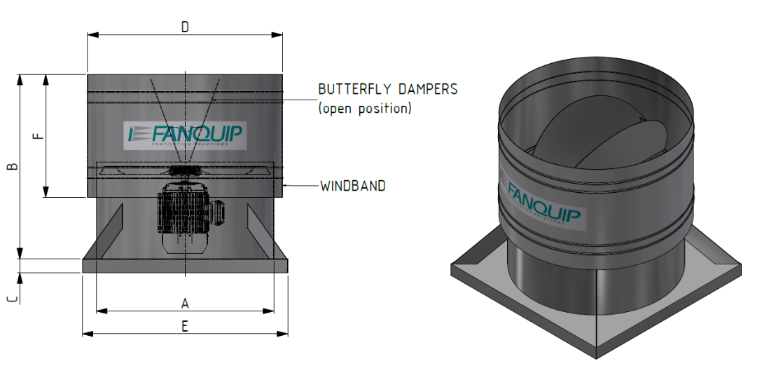 Vertical Discharge Roof Fan | Industrial Vertical Exhaust Fan